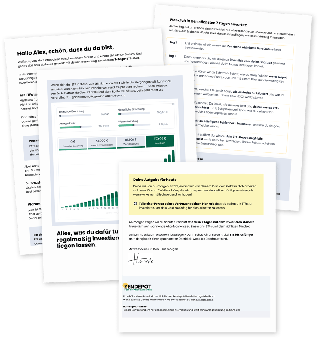 ETF Rechner: Sparplan-Rendite einfach berechnen | Zendepot.de