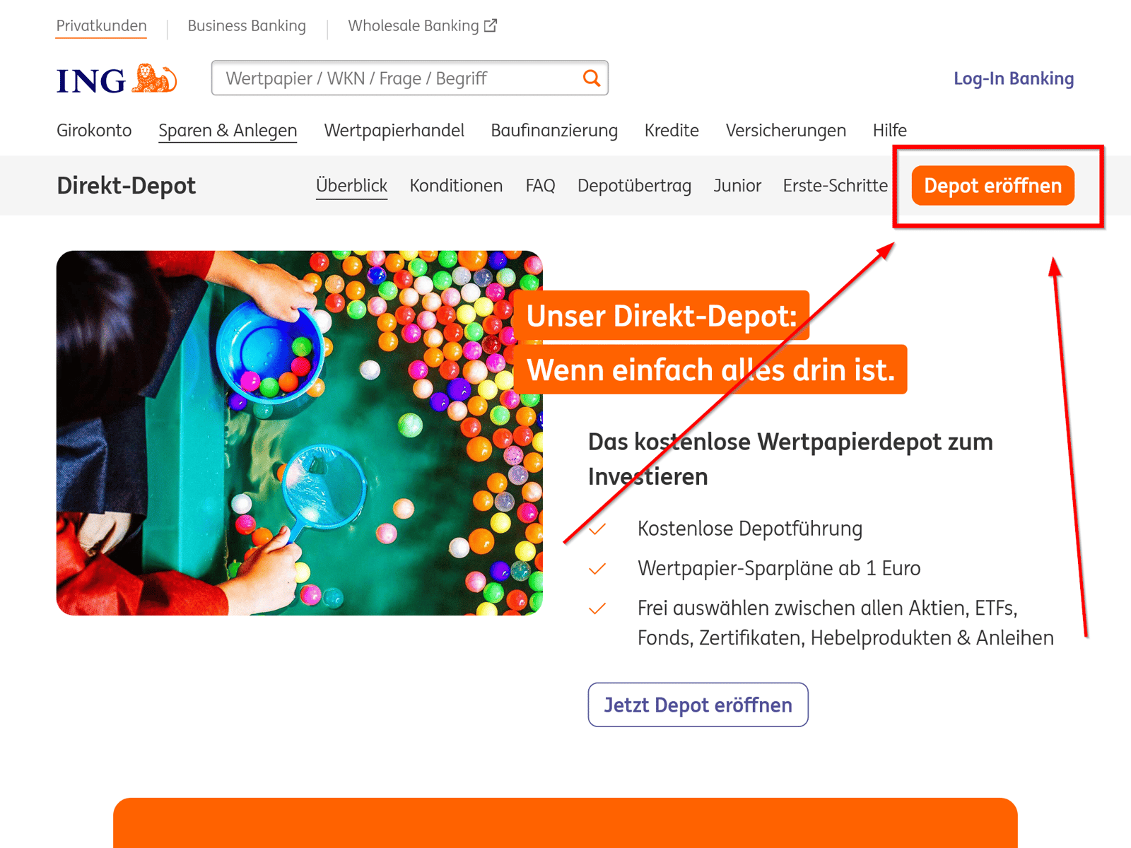 ING Depot Anleitung: Konto eröffnen, Depot übertragen, Sparplan ...