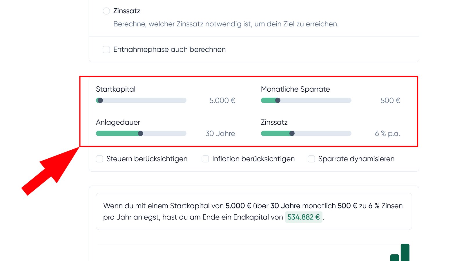 Sparrechner: Sparrate, Laufzeit, Zinsen & Endkapital berechnen ...